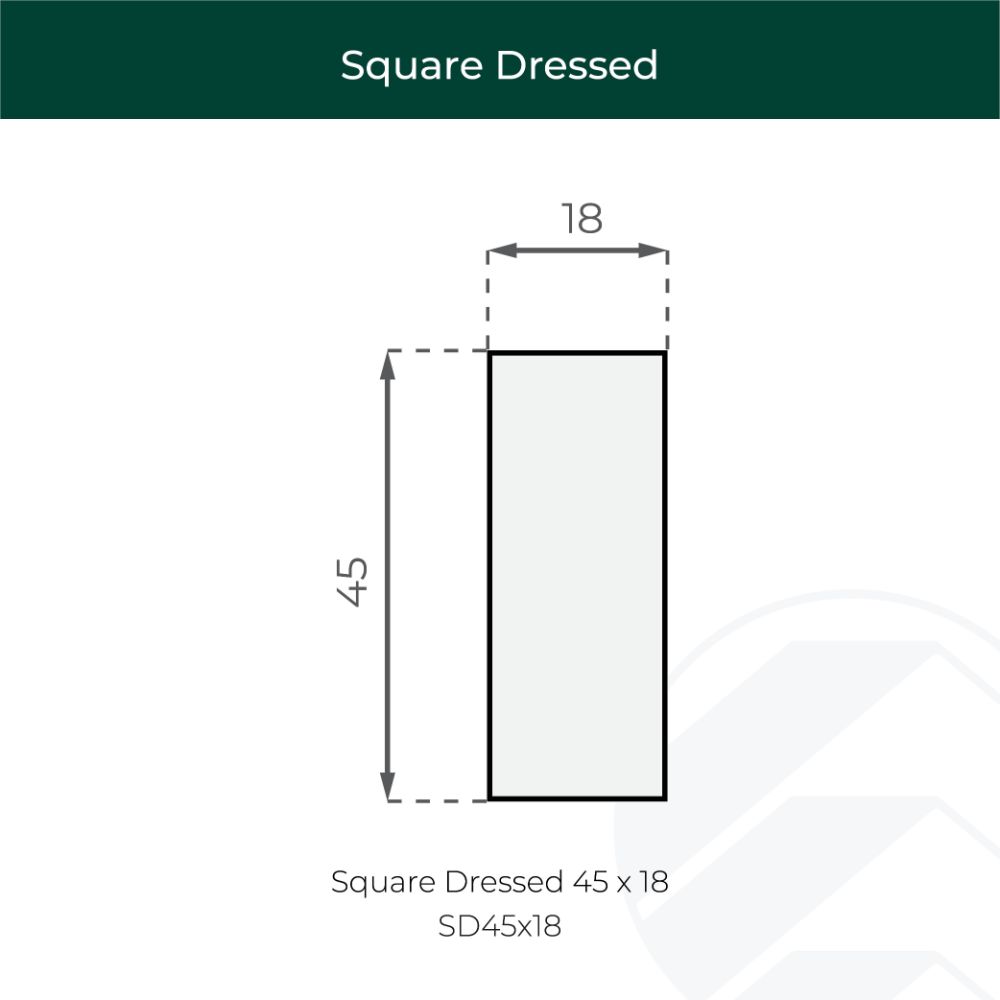 Square Dressed 45 x 18 - Southern Pine Products